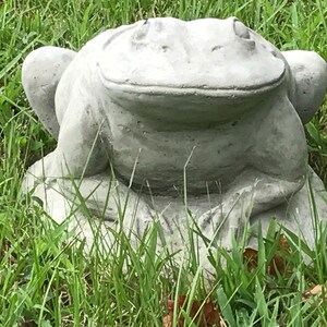 Jeremiah the Bullfrog, Concrete Frog Garden Statue - Etsy