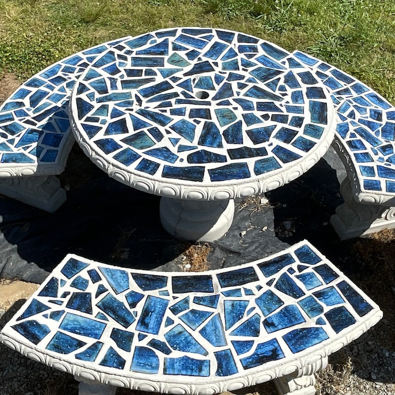 Outdoor Mosaic Table - Etsy