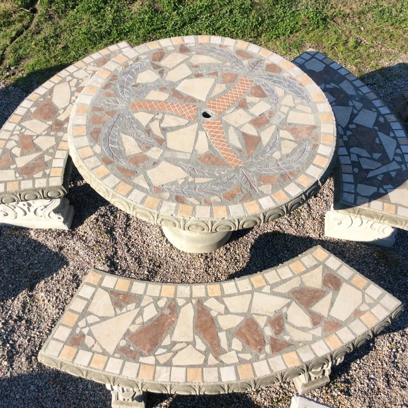 Outdoor Mosaic Table - Etsy