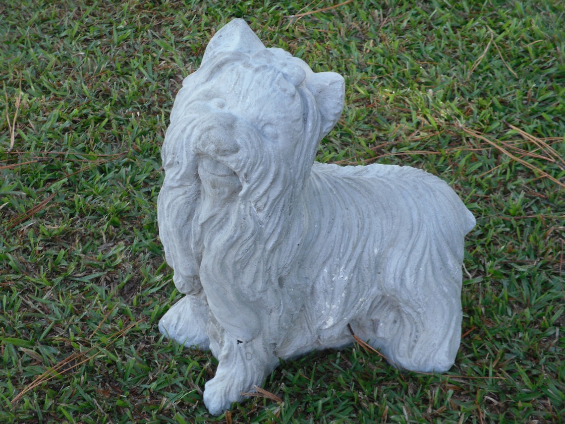 Yorkie Statue Yorkie Memorial Pet Statue Pet Memorial - Etsy