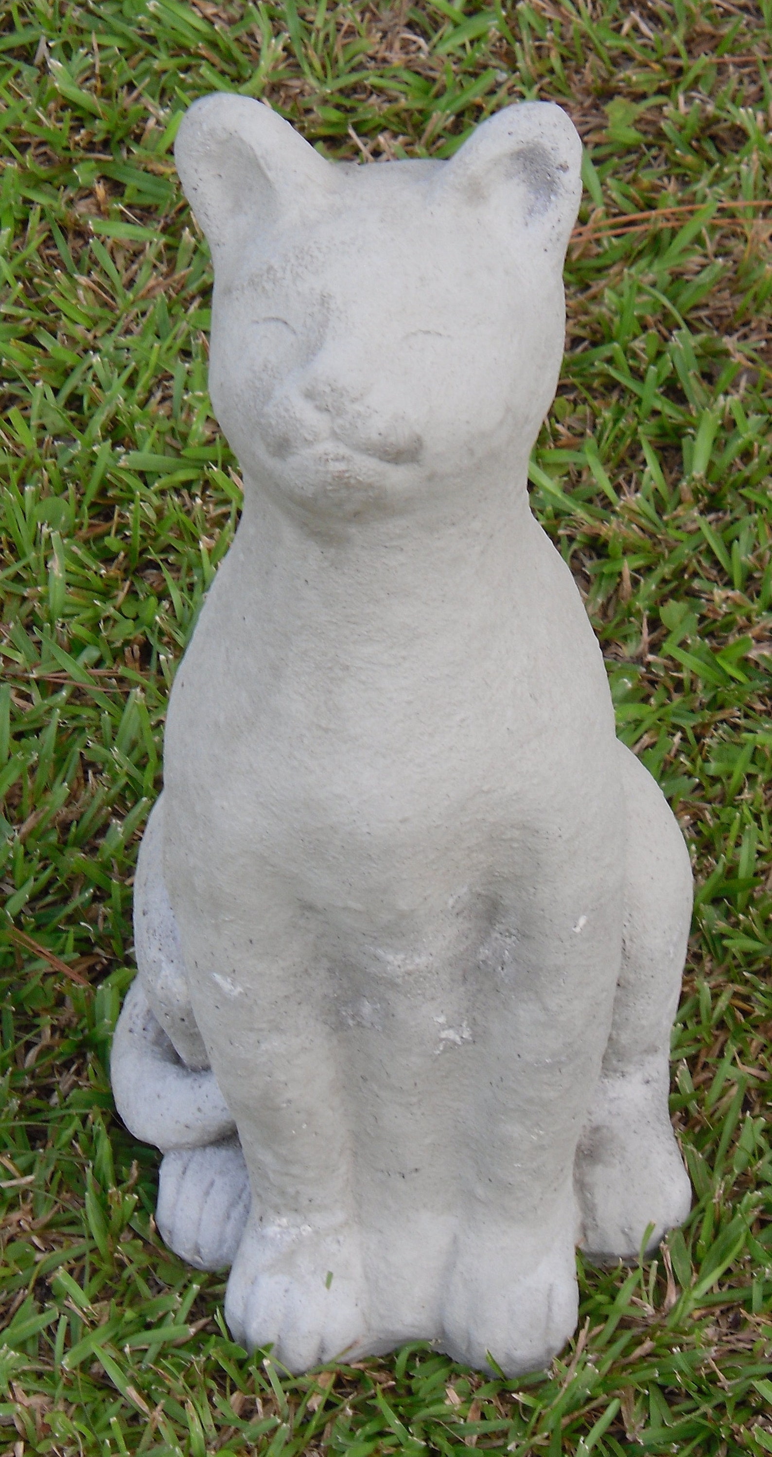 Cement Cat Statue, Oscar, Garden Decor, 17" Tall - Etsy