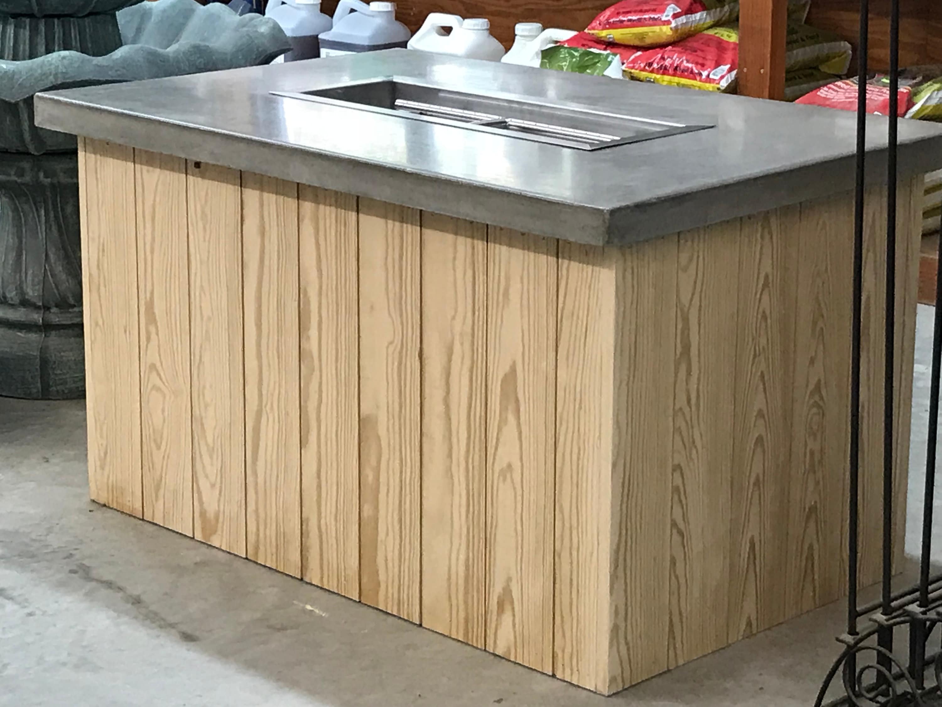 Patio Fire Table Cement Fire Table Fire Pit Table | Etsy