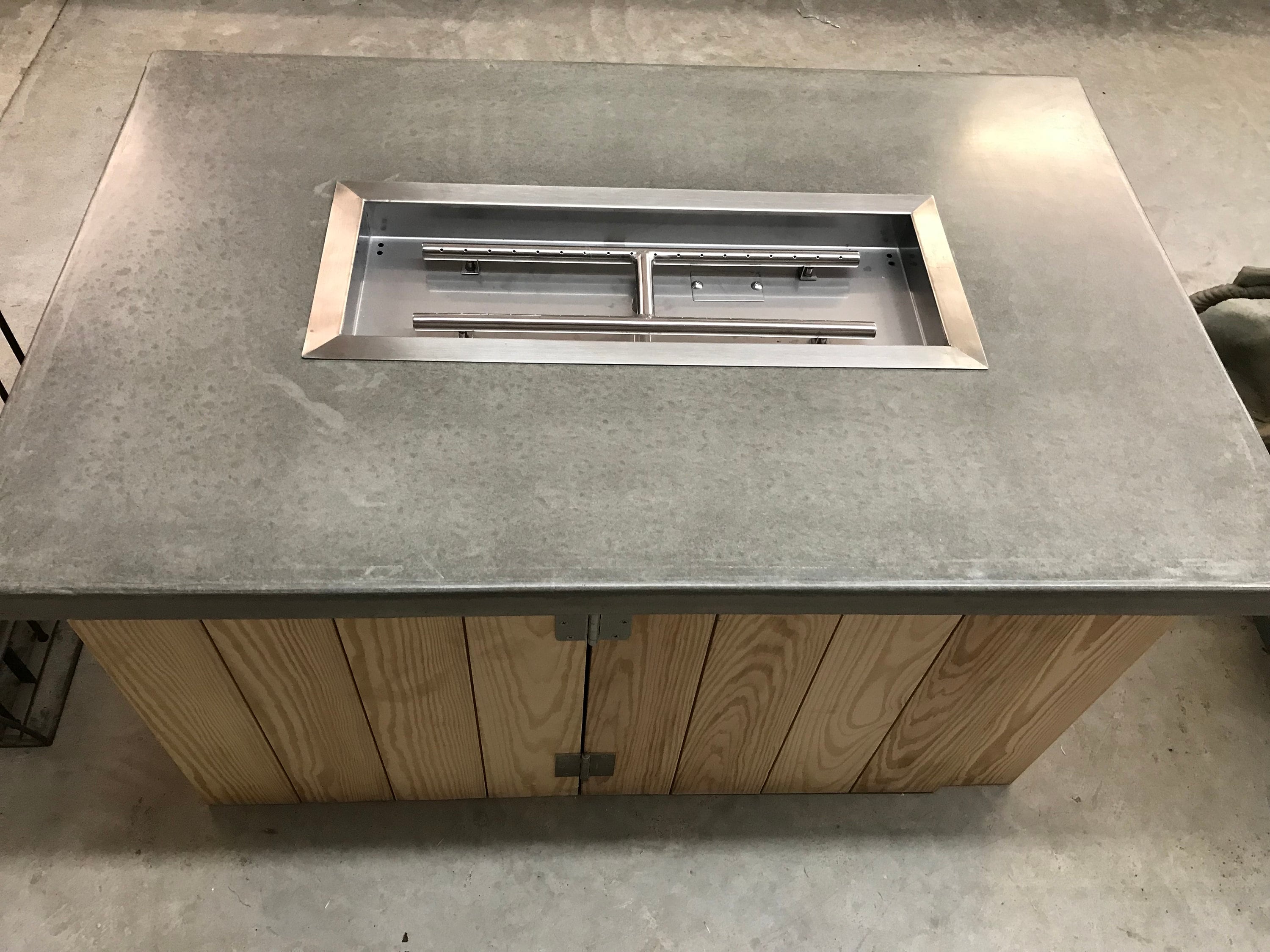 Patio Fire Table Cement Fire Table Fire Pit Table | Etsy