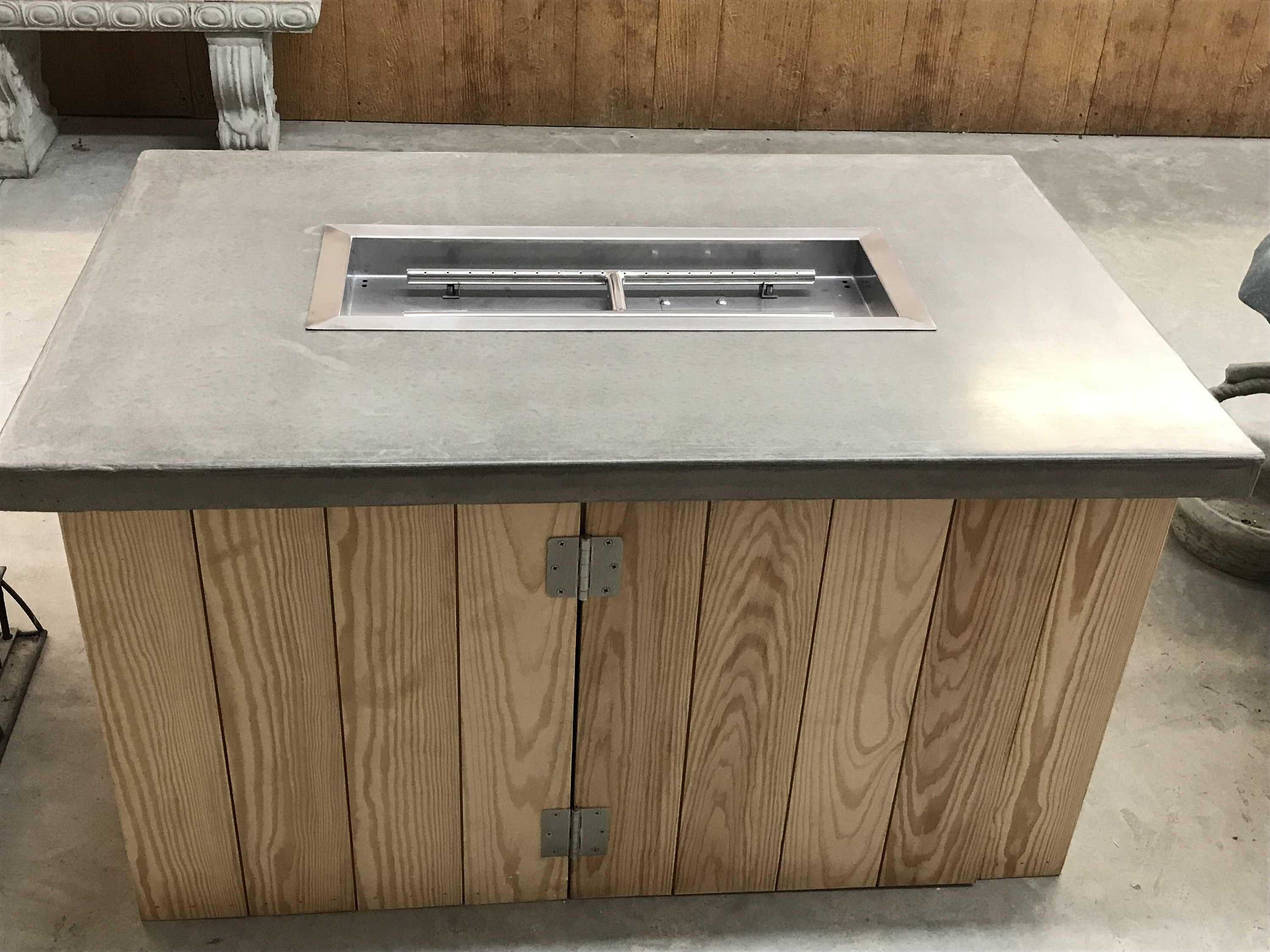 Patio Fire Table Cement Fire Table Fire Pit Table - Etsy