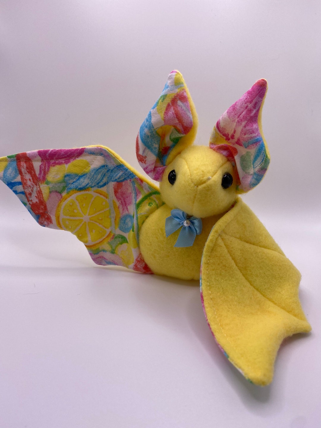 Yellow Candy Bat Plush - Etsy UK