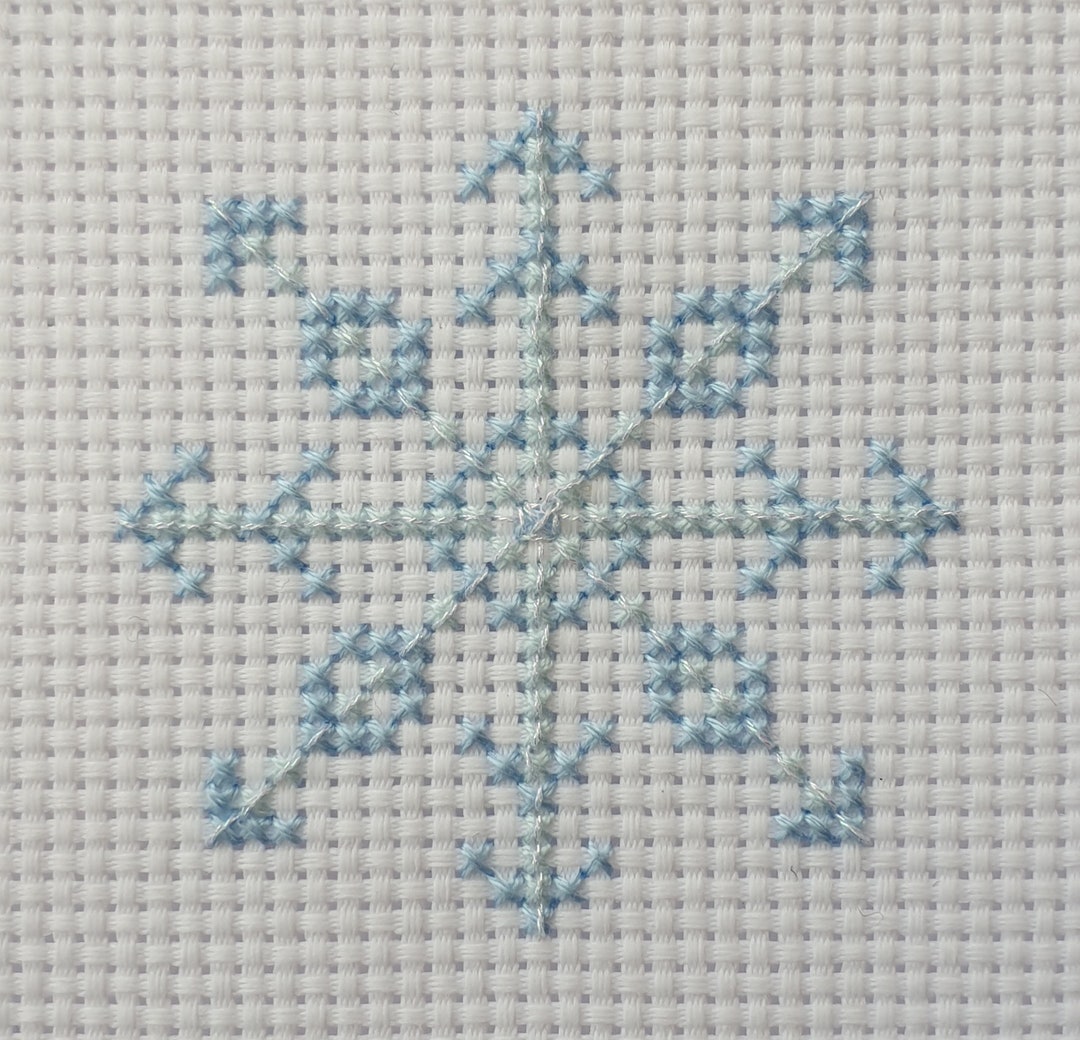 Snowflake Cross Stitch Kit, With DMC Thread, 9 Styles Available and 3 ...