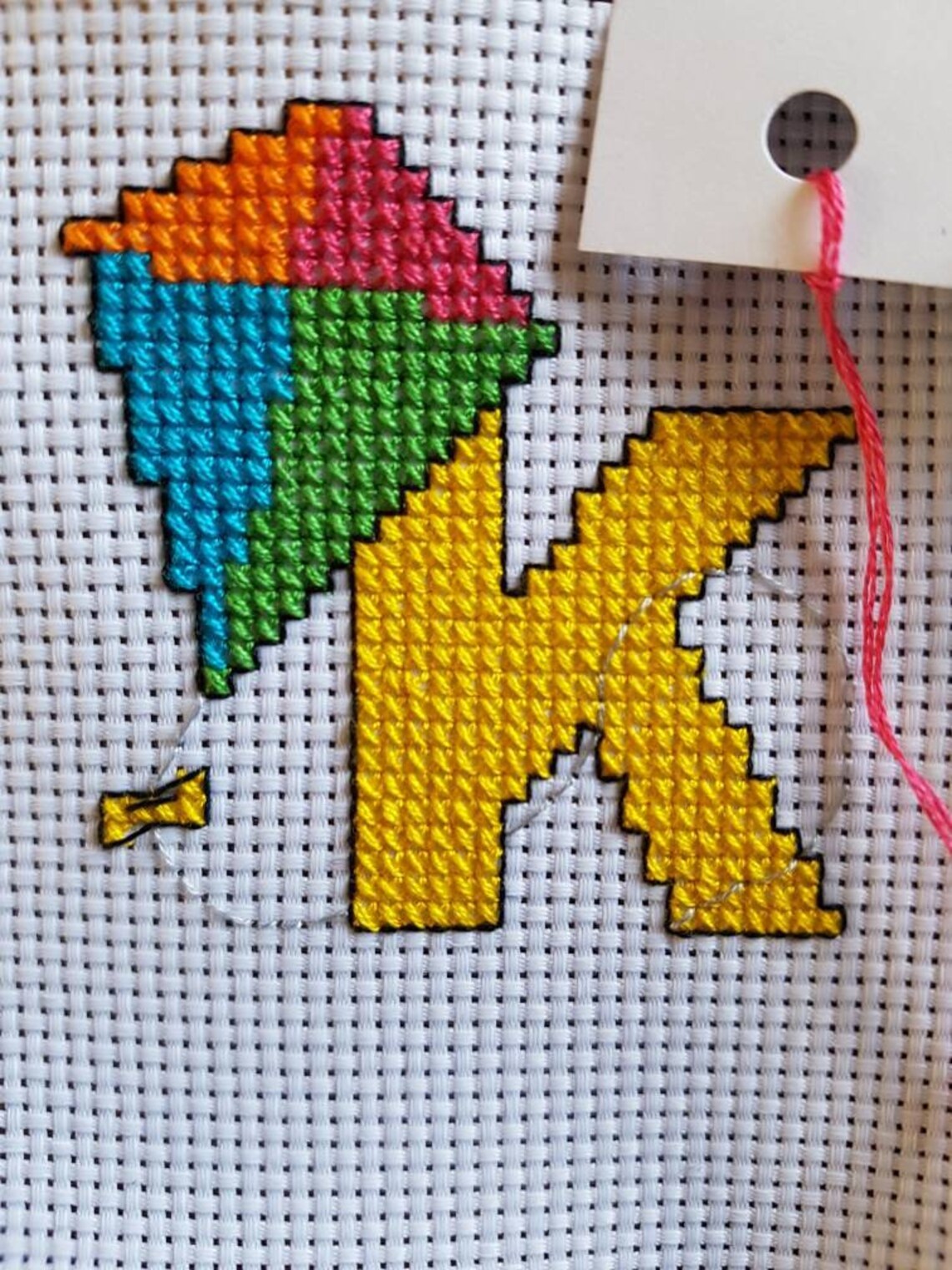 K is For... Kite Mini Alphabet Cross Stitch Kit With DMC - Etsy