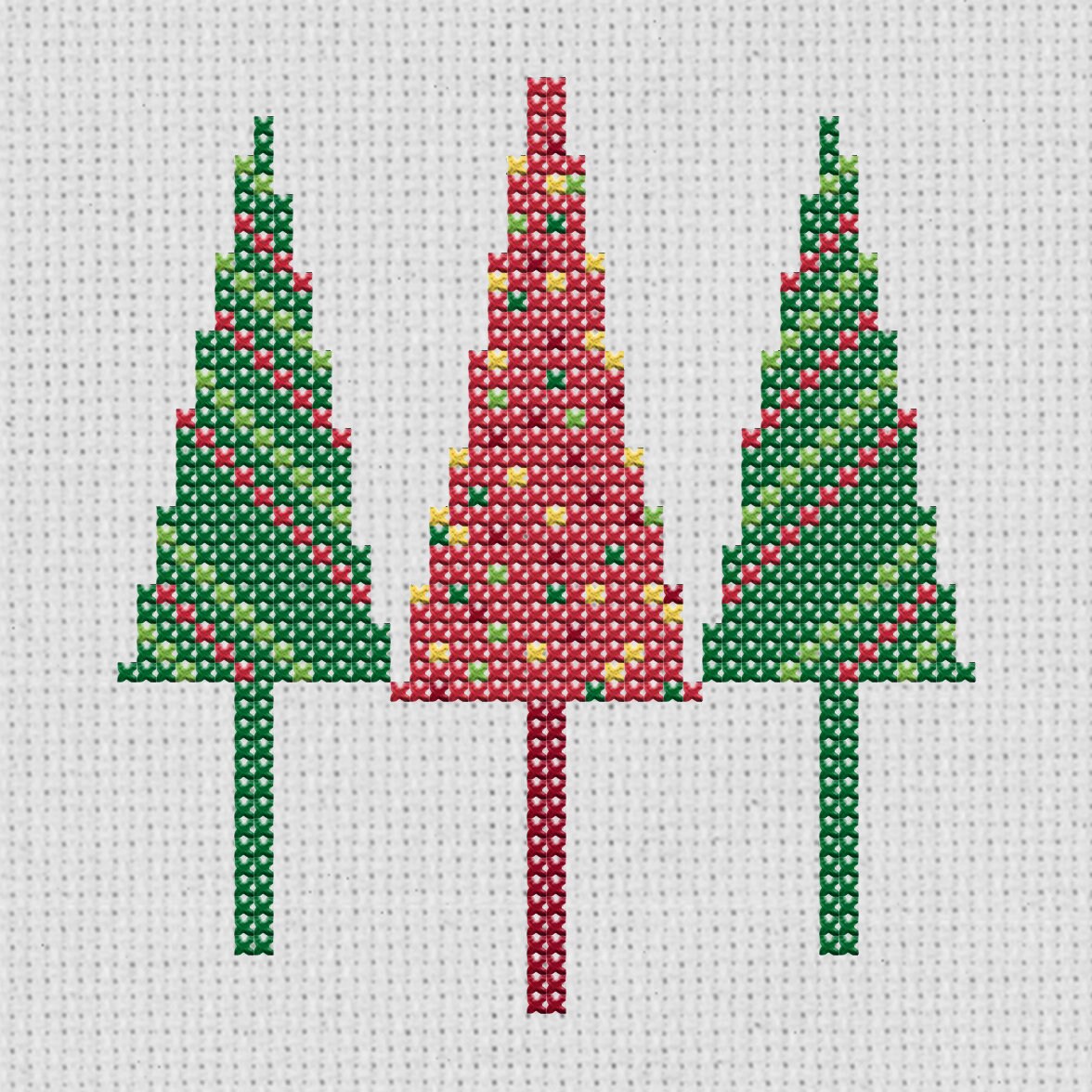Christmas Card Cross Stitch Kit. Five 4 Designs With - Etsy