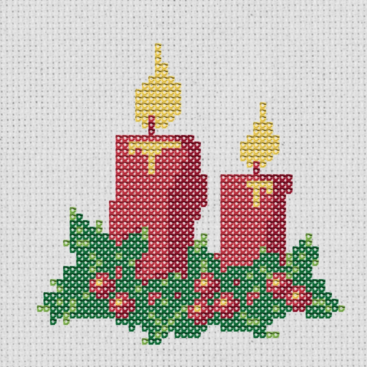 Christmas Card Cross Stitch Kit. Five 4 Designs With - Etsy