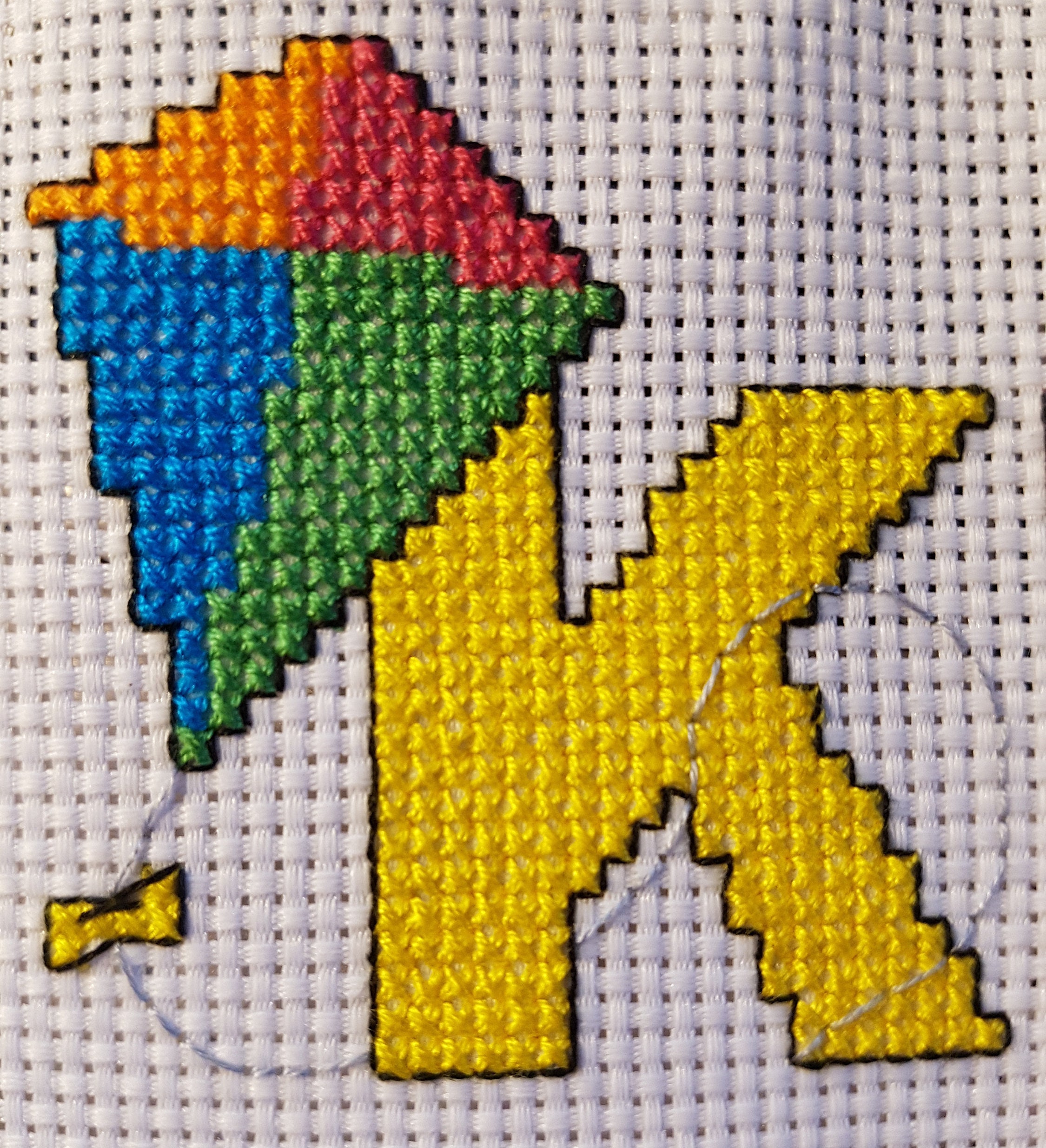 K is For... Kite Mini Alphabet Cross Stitch Kit with DMC | Etsy