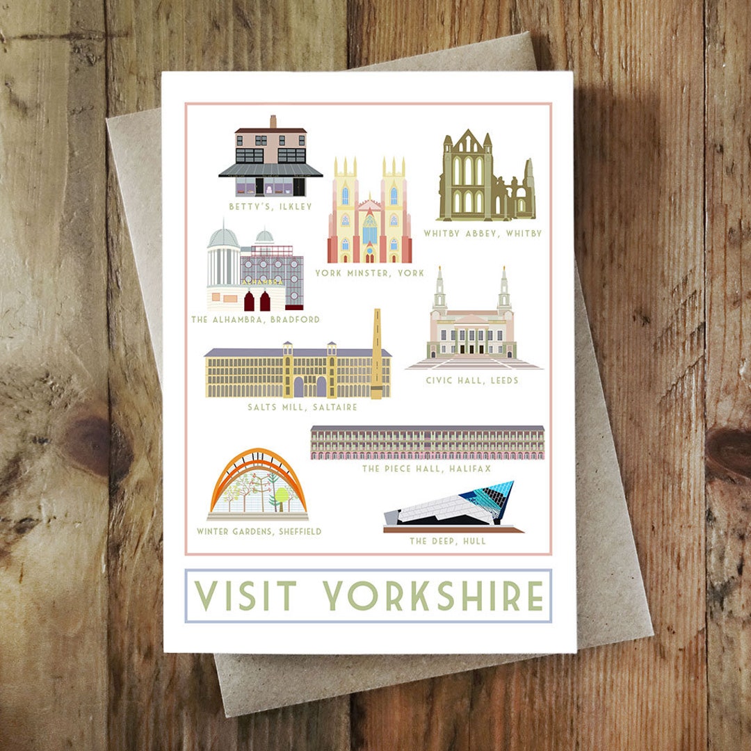 Visit Yorkshire Greetings Card - Etsy UK
