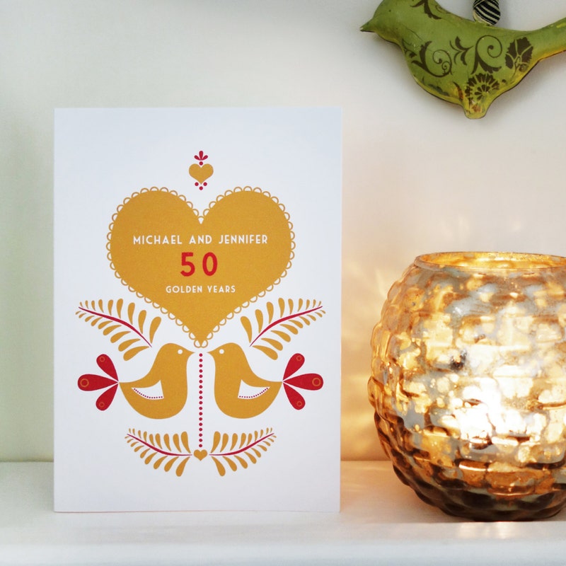 Golden Wedding Cards - Etsy UK