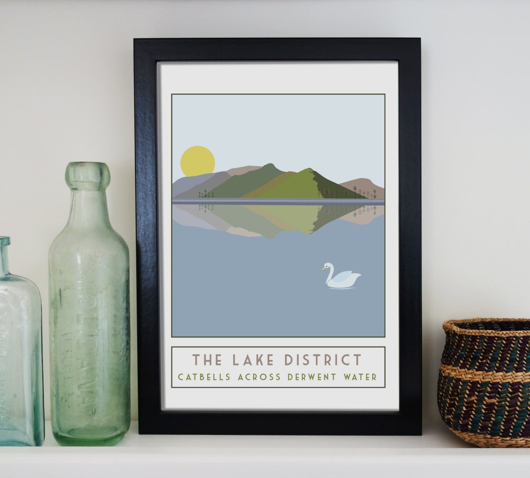 Catbells Vintage Style Tourism Print, the Lake District - Etsy UK