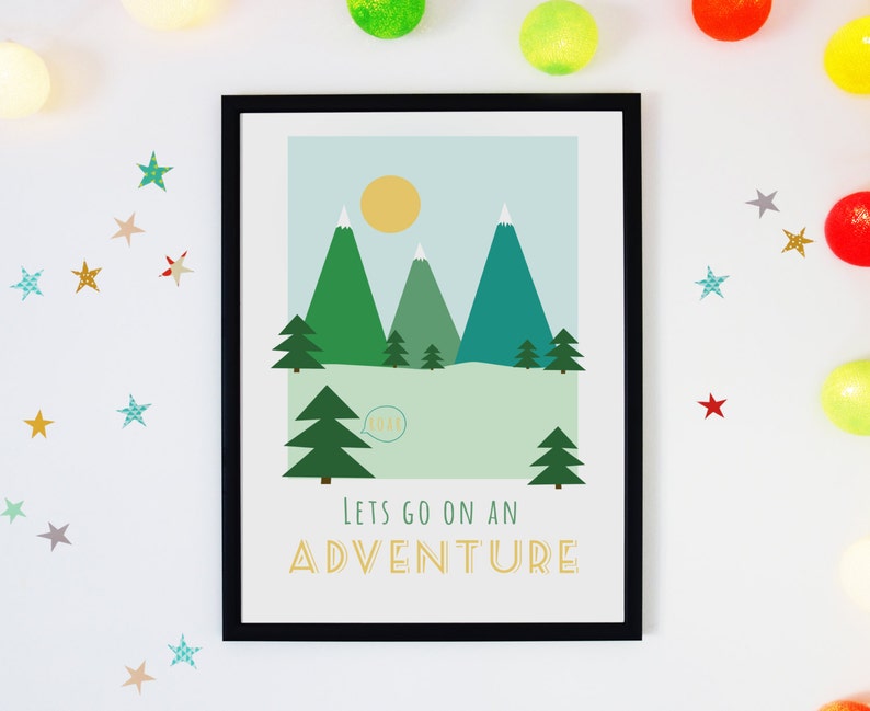 Lets Go on an Adventure Nursery Print - Etsy