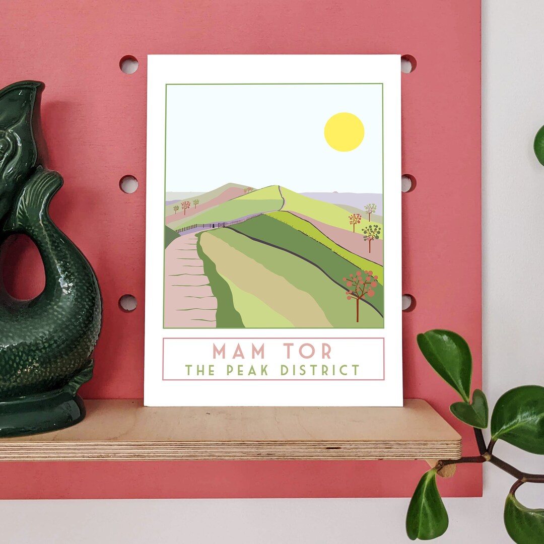 Mam Tor the Peak District Travel Poster - Etsy