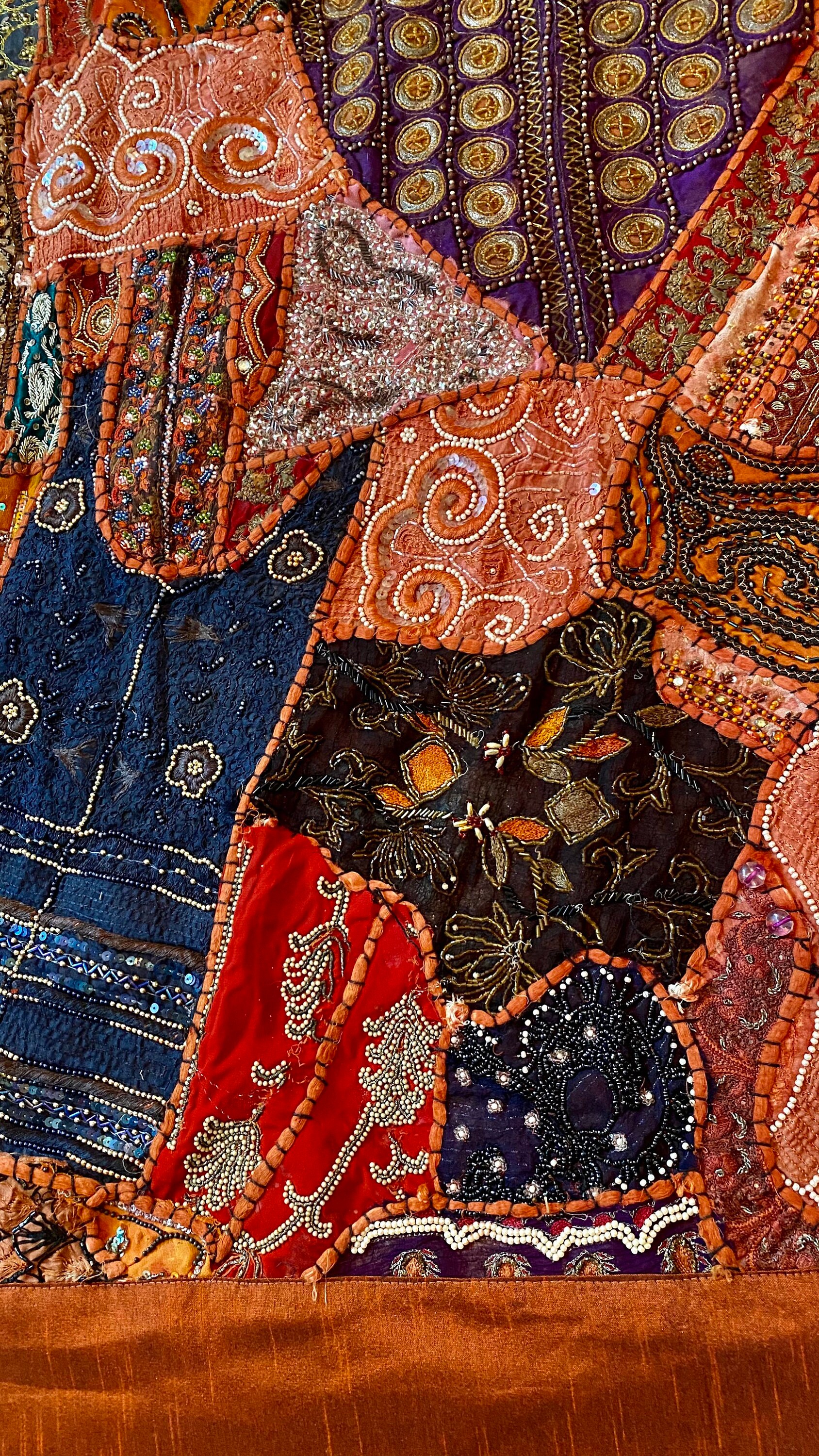 Indian Patchwork Sari King Bed Throw Set - Etsy UK