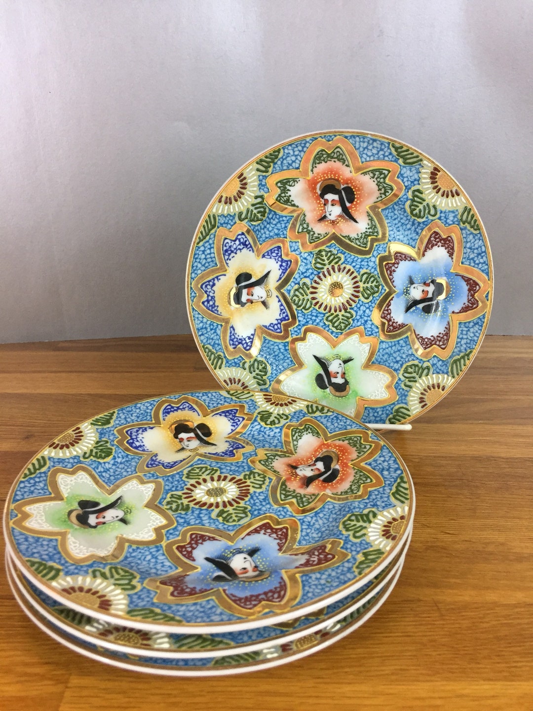 Dragonware/ Satsuma Plates 4pc - Etsy