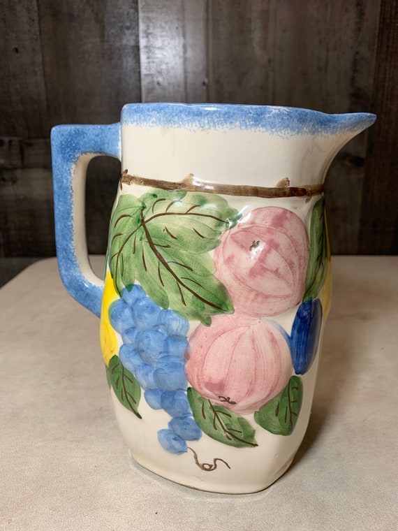 Clinchfield Artware Pottery Fruit Pitcher | Etsy