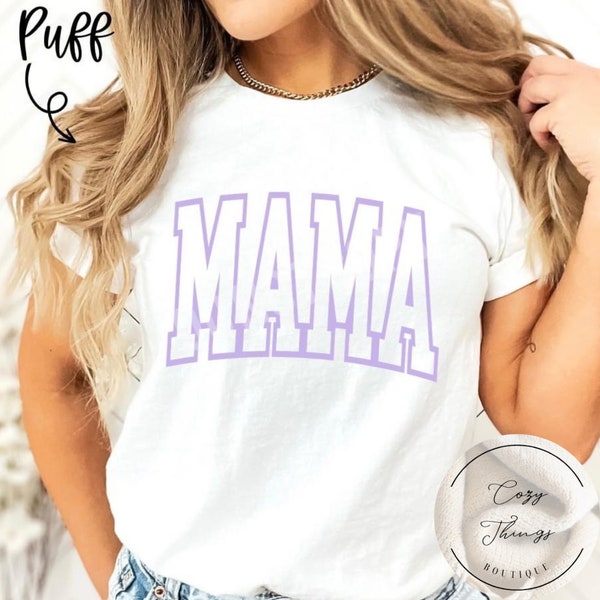 Puffy Print Mama Tee - Etsy