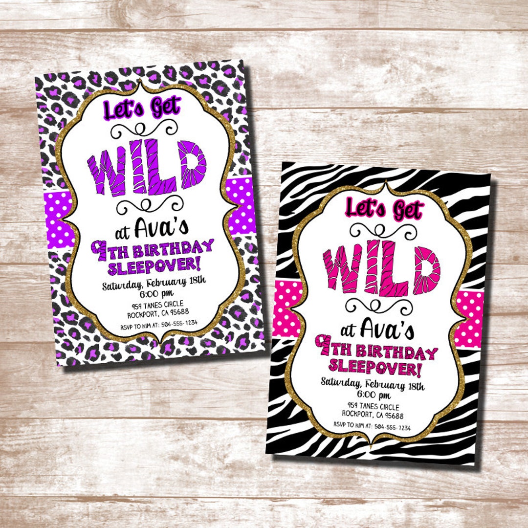 Wild Invitations, Animal Print Invitations, Get Wild Invitations ...