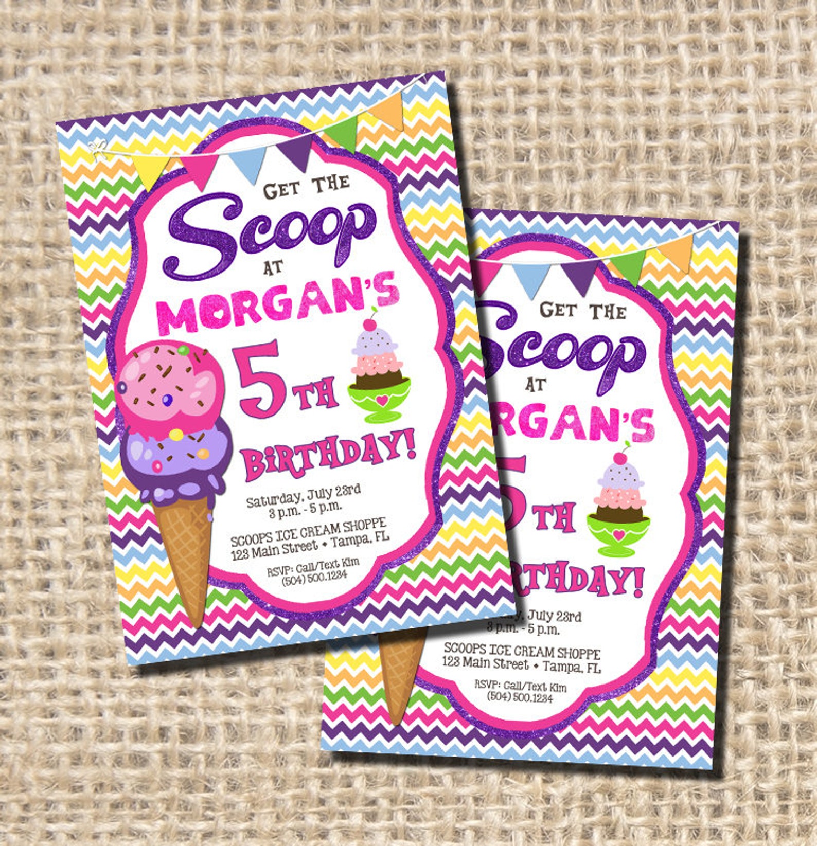 Ice Cream Invitations Ice Cream Party Invitations Ice Cream - Etsy