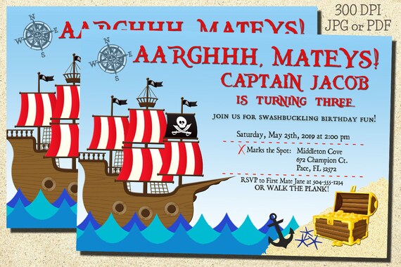 Pirate Invitation Background