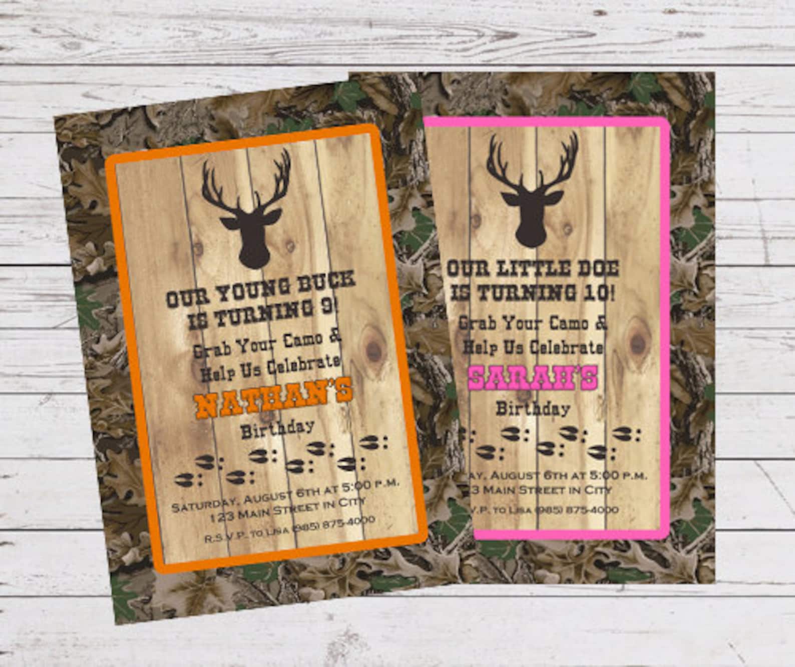 Hunting Invitation Hunter Invitation Deer Hunting | Etsy