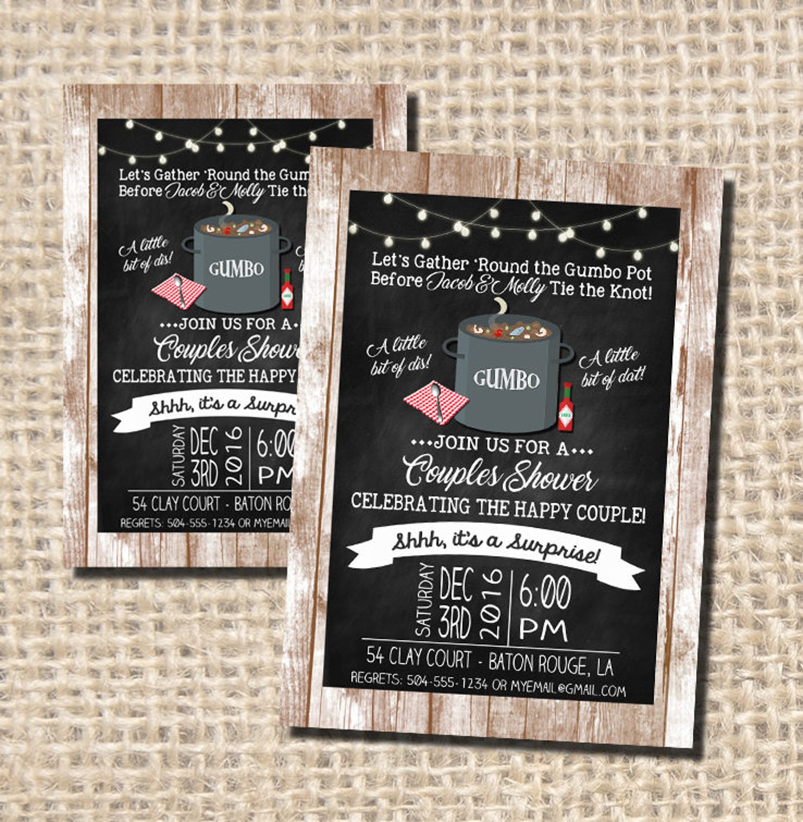 Gumbo Party Invitation Gumbo Pot Invitation Gumbo Theme - Etsy
