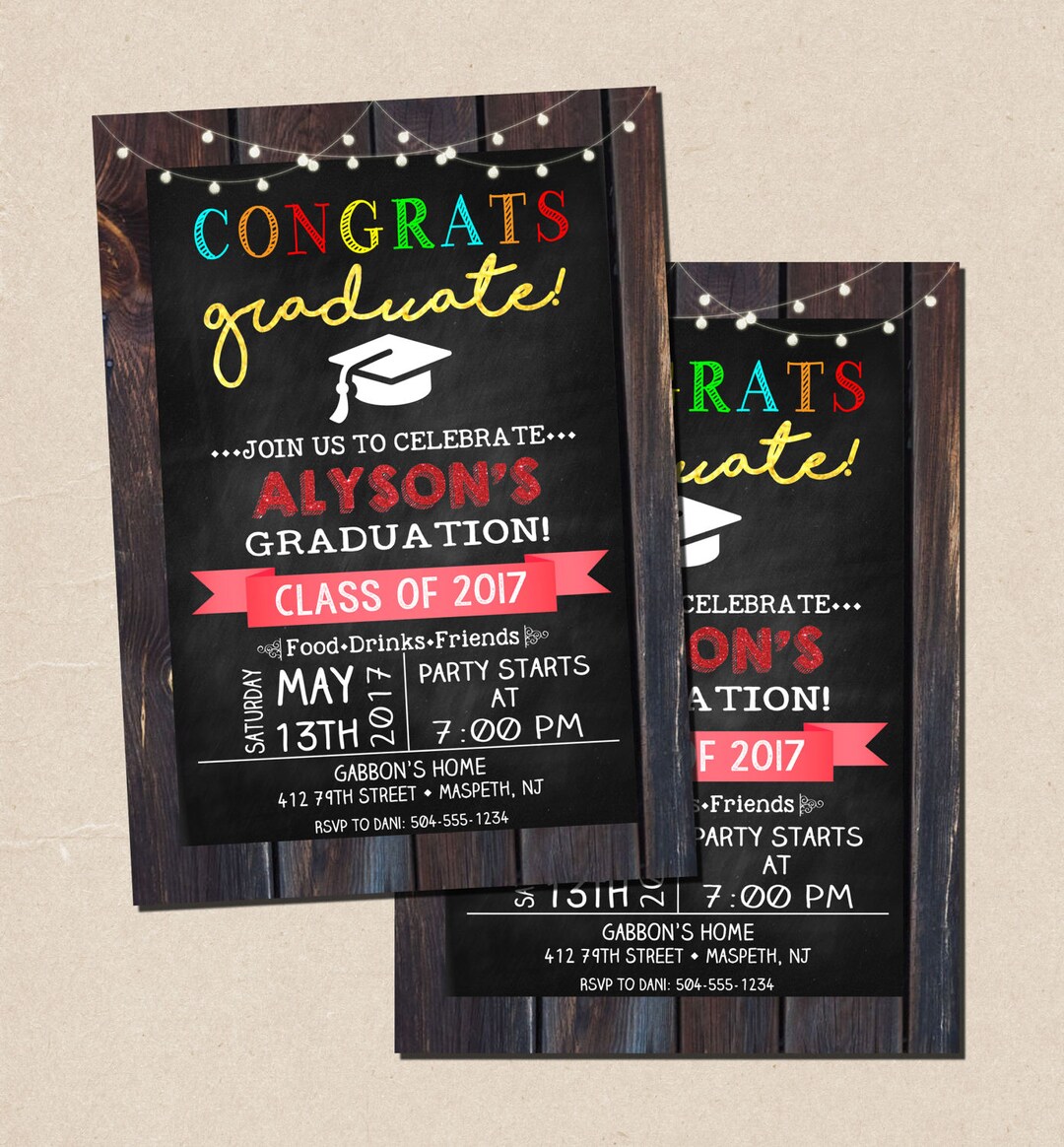 Graduation Party Invitation, Graduation Invitation, Graduation ...