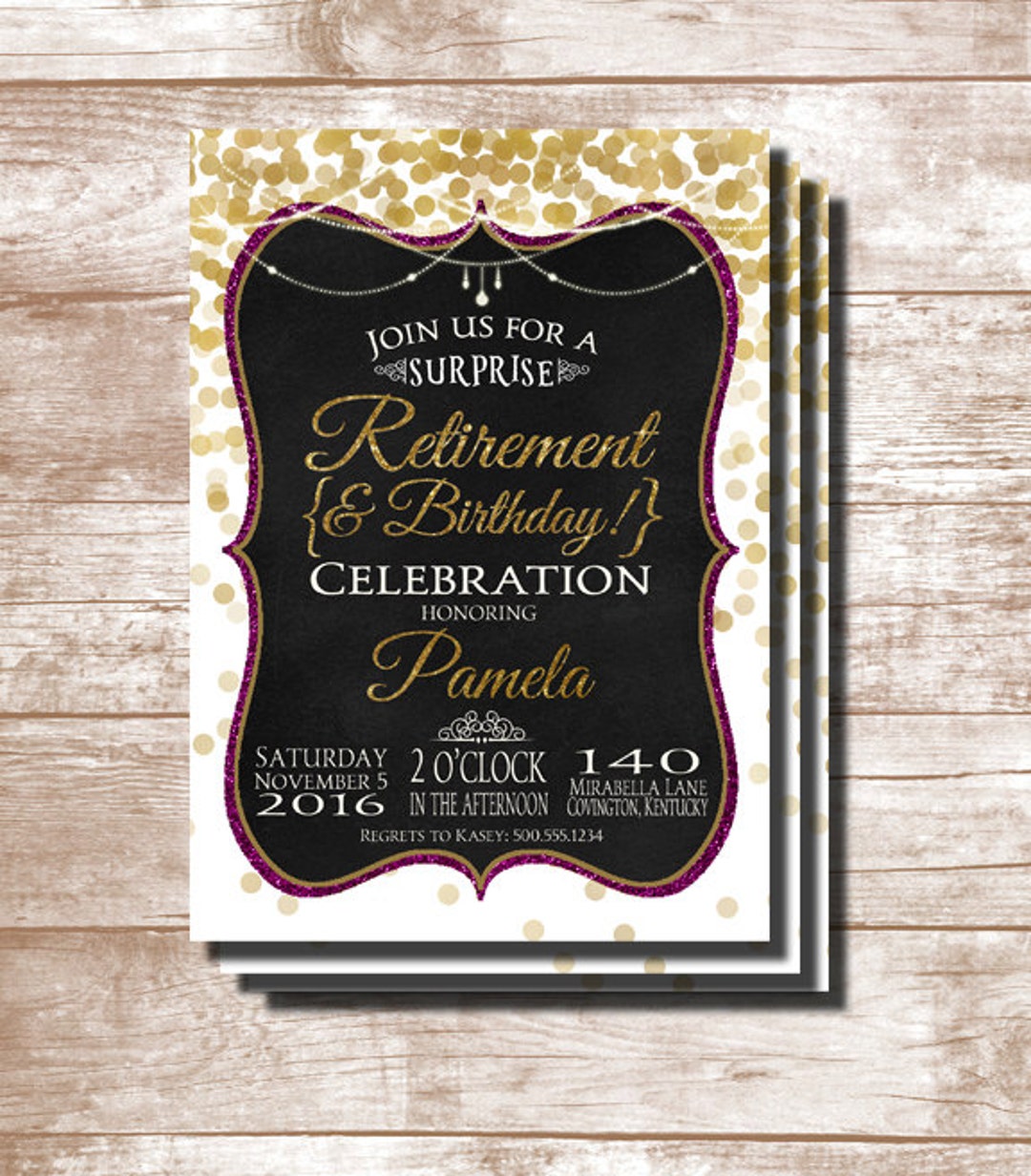 Retirement Party Invitations, Retirement & Birthday Party Invitations ...