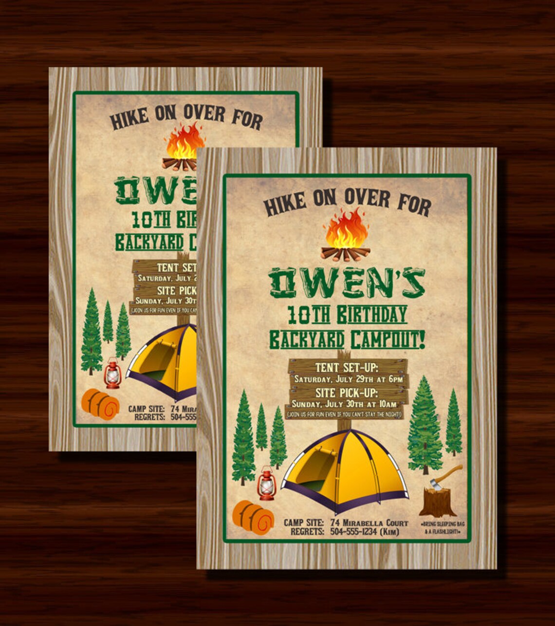 Camping Invitation Camping Party Invitation Camping Birthday | Etsy