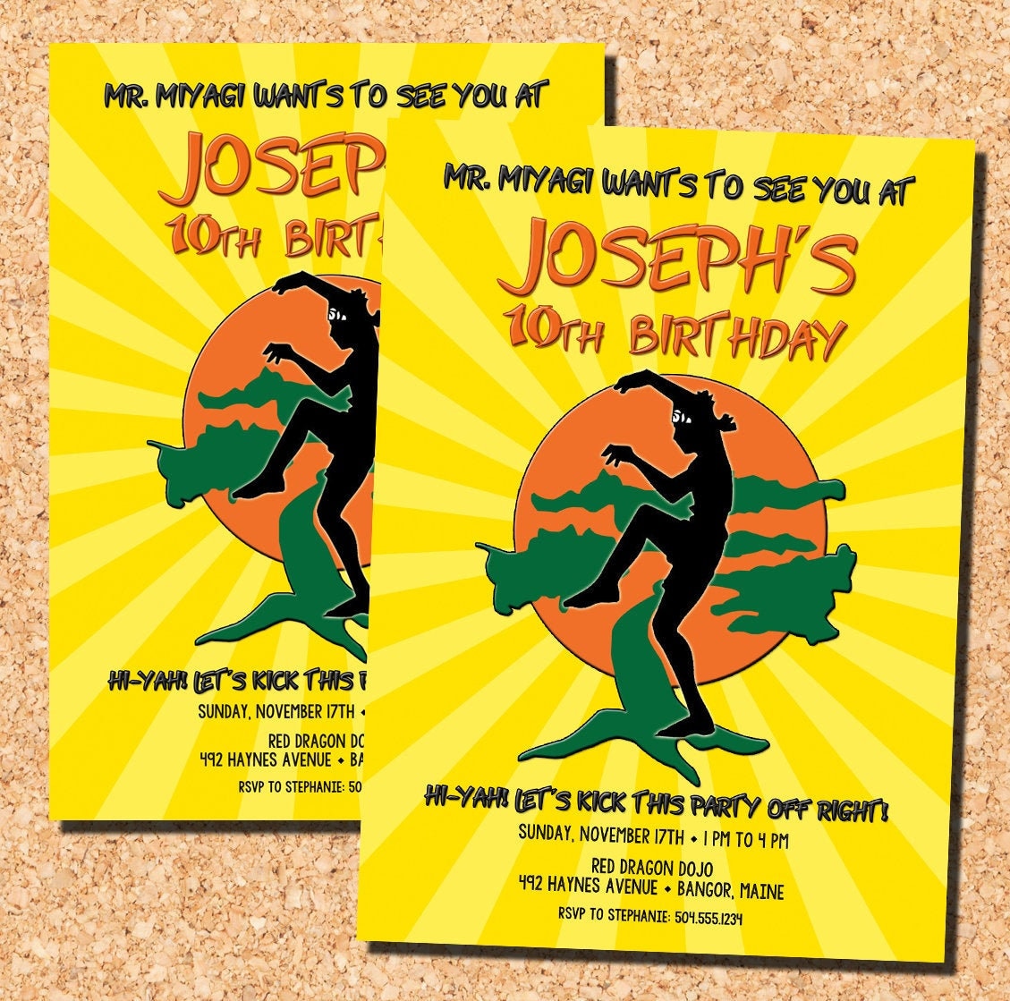 Karate Invitation, Karate Kid Invitation, Karate Birthday Invitation ...