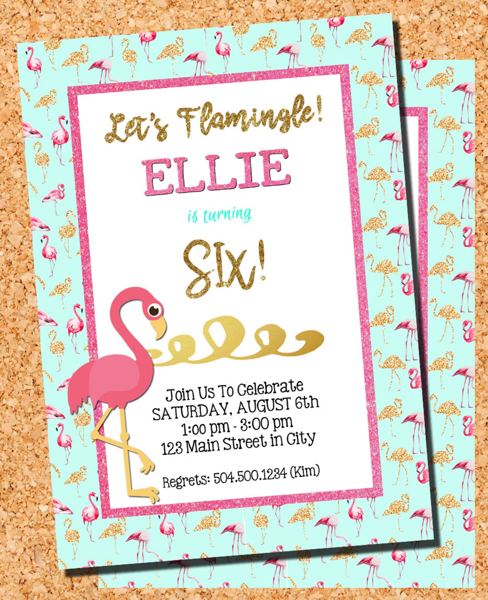 Let's Flamingle Invitation Flamingo Invitation Flamingo | Etsy