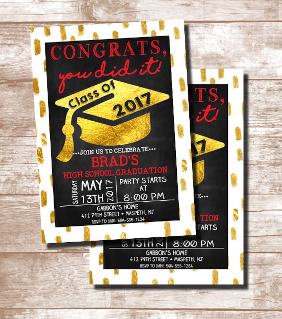 Graduation Party Invitation, Graduation Invitation, Graduation ...