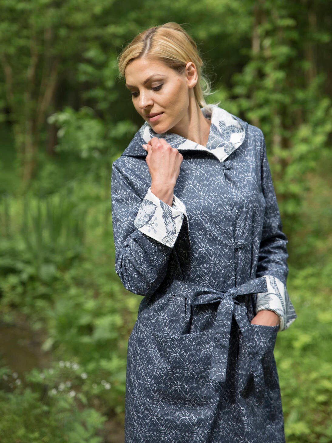 Hidden Lake Raincoat, Impregnated Cotton With Cotton Lining, Natural ...