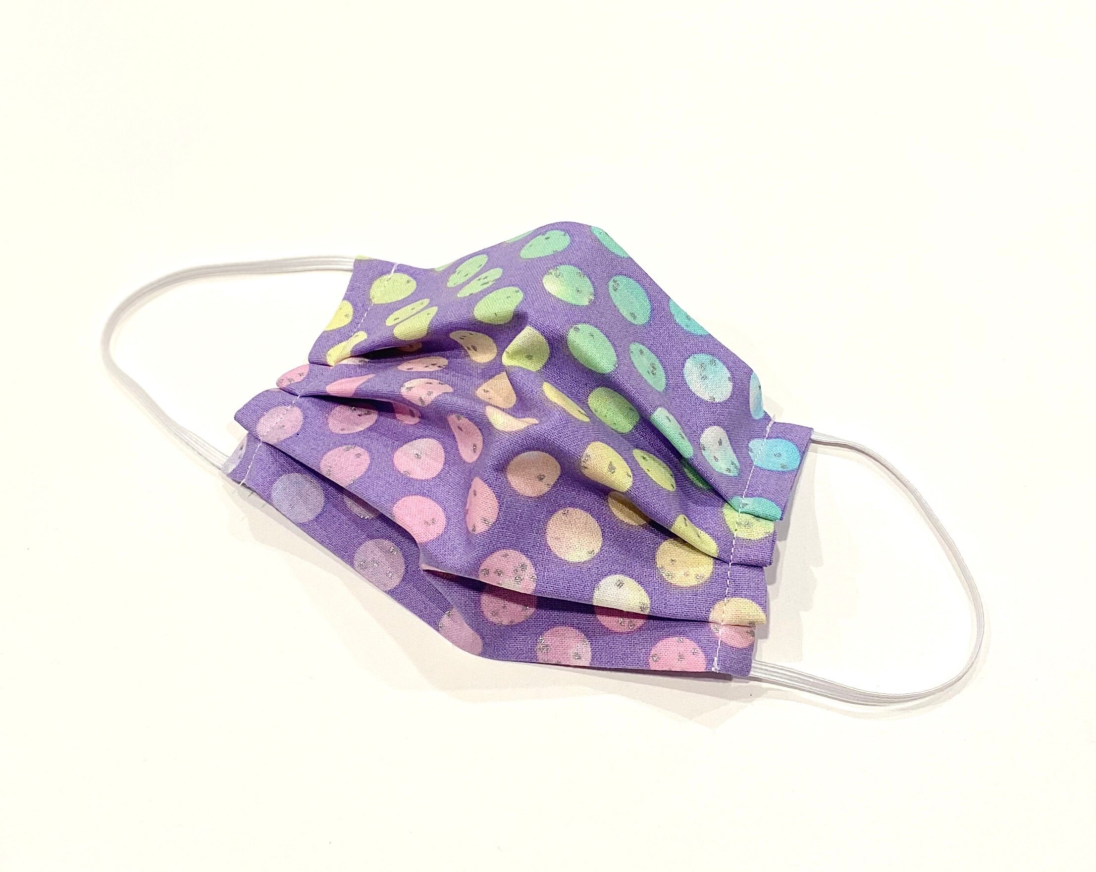 Girls face mask purple polka dots masks kids mask mask with | Etsy