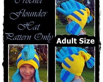 Guppy Crochet Flounder Beanie Hat - Etsy