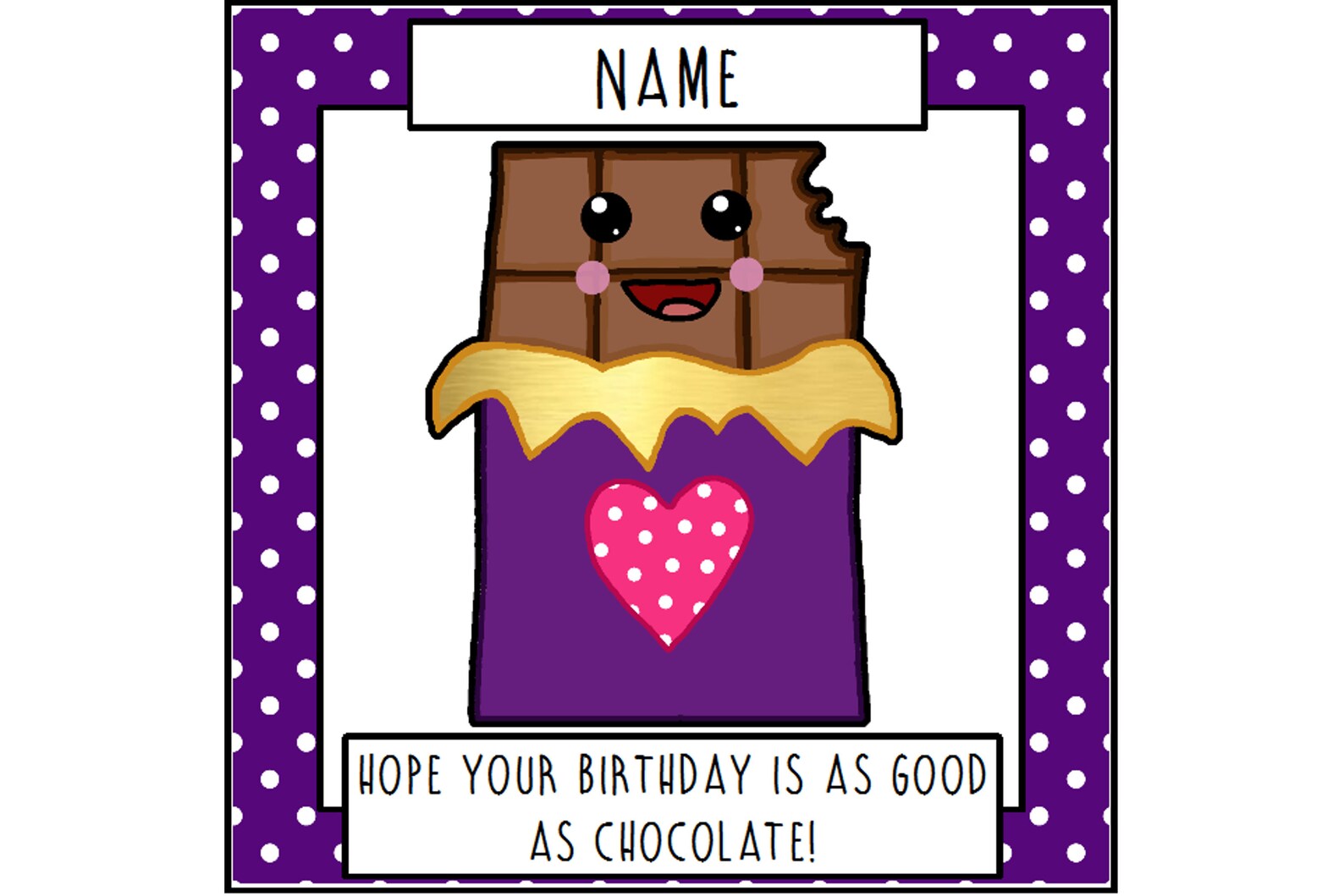 Chocolate Birthday Card Funny Card Birthday Greetings - Etsy UK