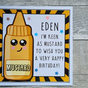 Mustard Birthday Card, Funny Card, Birthday Greeting, Food Lover ...