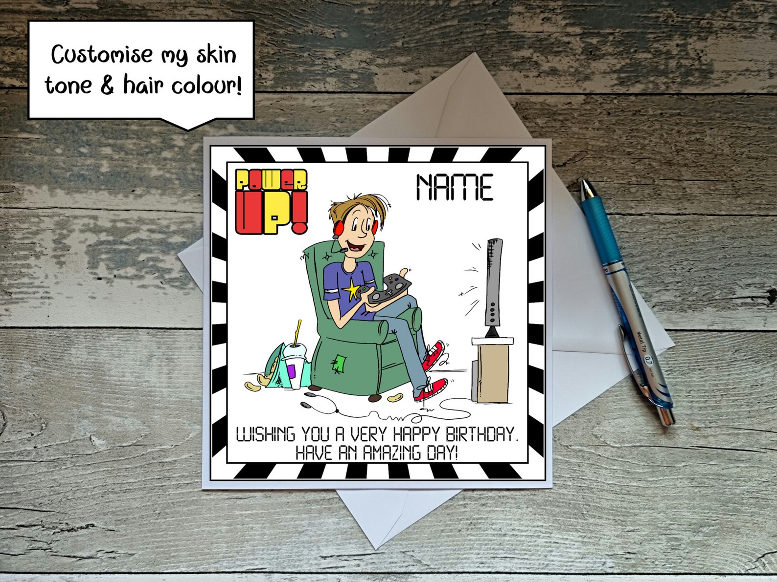 Video Game Birthday Card Greetings Card Birthday Greetings - Etsy UK