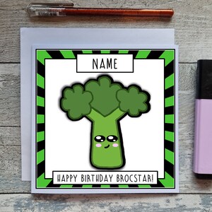 Broccoli Birthday Card, Funny Card, Birthday Greeting, Food Lover ...