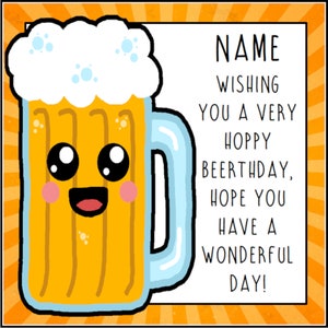 Beer Birthday Card Funny Card Birthday Greetings Pun Card - Etsy UK