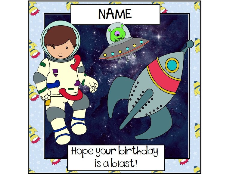 Astronaut Birthday Card Personalised Astronaut Card | Etsy UK