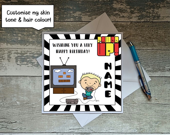 Gamer Boy Birthday Card, Greetings Card, Birthday Greetings, Video Game ...