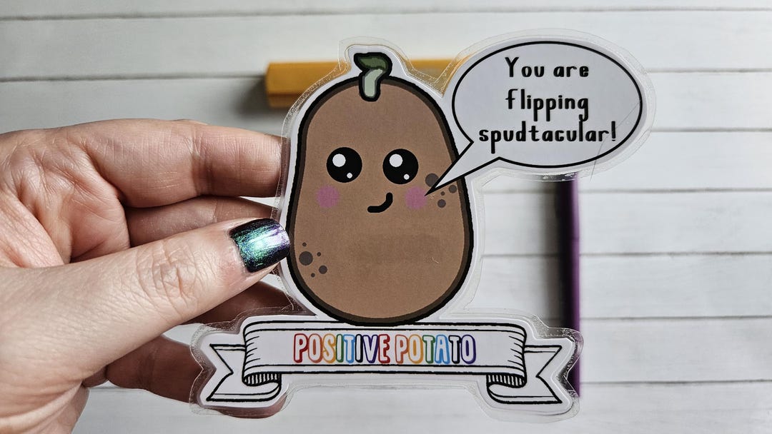 Positive Potato Magnet, Kawaii Kitchen Decor, Refrigerator Decoration ...