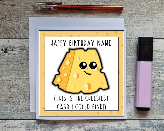 Cheese Birthday Card, Funny Card, Birthday Greetings, Cheesy Birthday ...