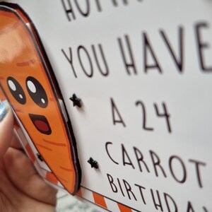 Carrot Birthday Card Funny Card Birthday Greetings Veggie - Etsy