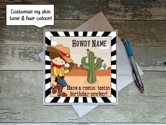 Western Theme Birthday Cards