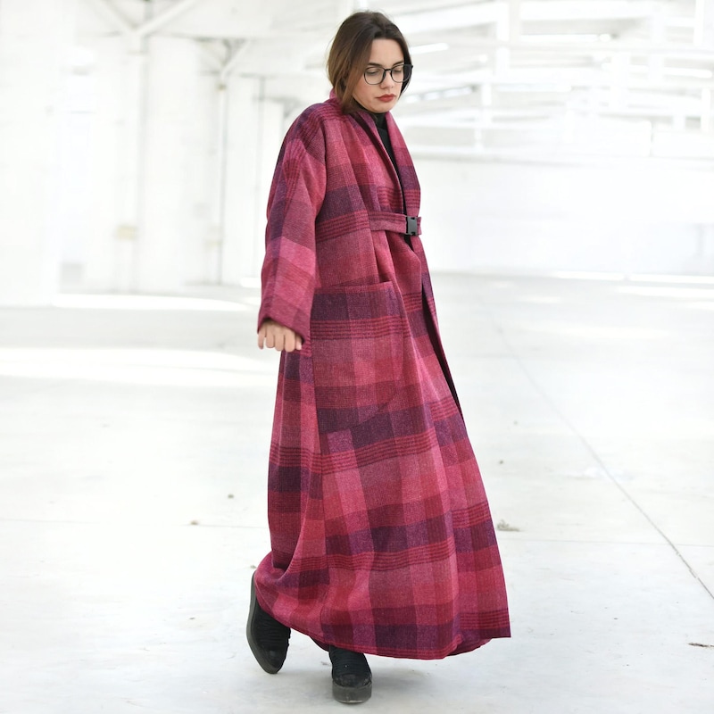Fuchsia Overcoat Women - Etsy