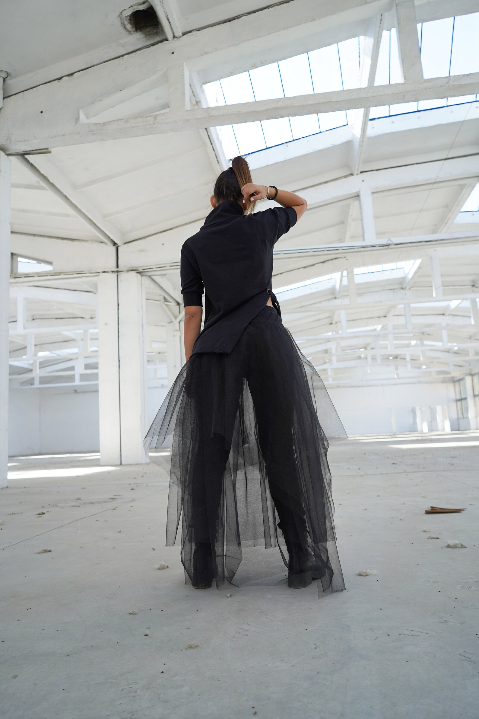 Black Tutu Skirt for Women, Gothic Tulle Skirt, Puffy Layered Maxi ...